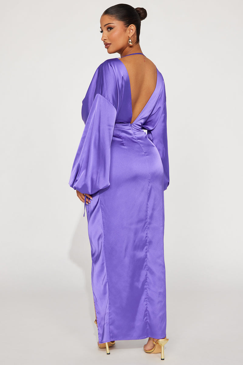 Leslie Satin Maxi Dress - Purple | Fashion Nova, Dresses | Fashion Nova