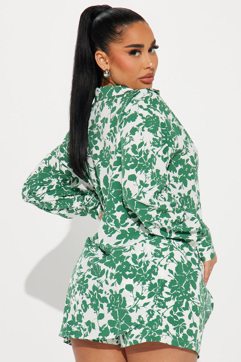 Heading Out Floral Short Set - Green/combo | Fashion Nova, Matching Sets | Fashion Nova