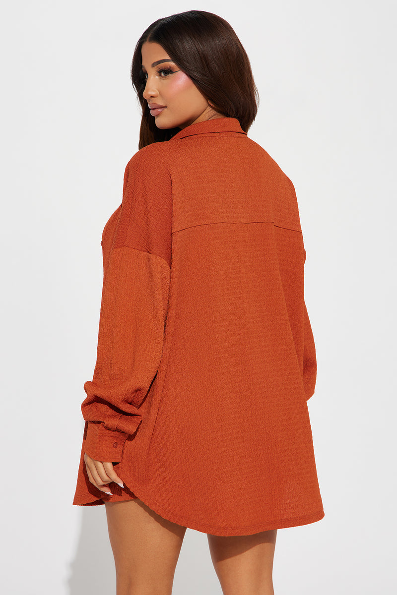 Bethany Textured Short Set Rust Fashion Nova Matching Sets