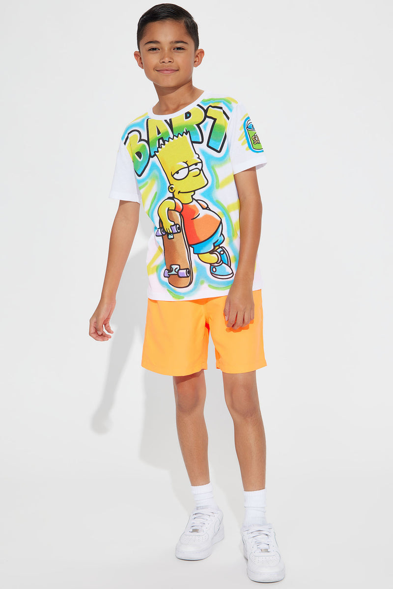 Mini Bart Oversized Airbrush Tee - White | Fashion Nova, Kids Tops & T-Shirts | Fashion Nova