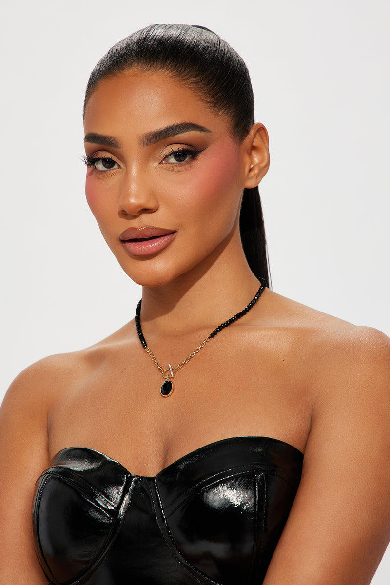 Riley Necklace Goldblack Fashion Nova Jewelry Fashion Nova