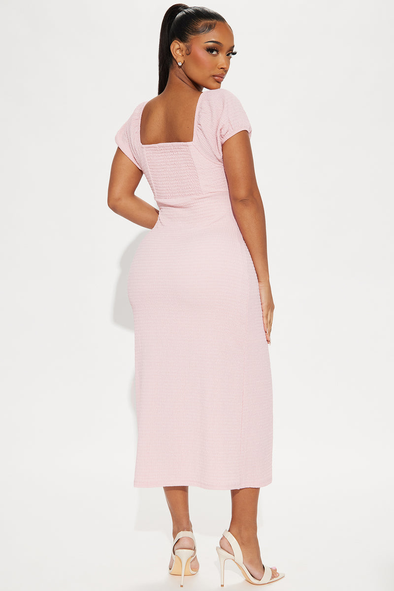 Jaycee Textured Midi Dress - Mauve | Fashion Nova, Dresses | Fashion Nova