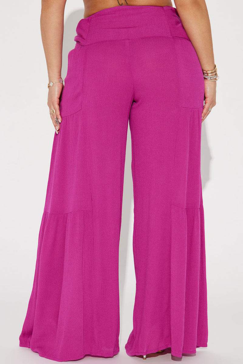 Somewhere Far Wide Leg Pant - Magenta | Fashion Nova, Pants | Fashion Nova