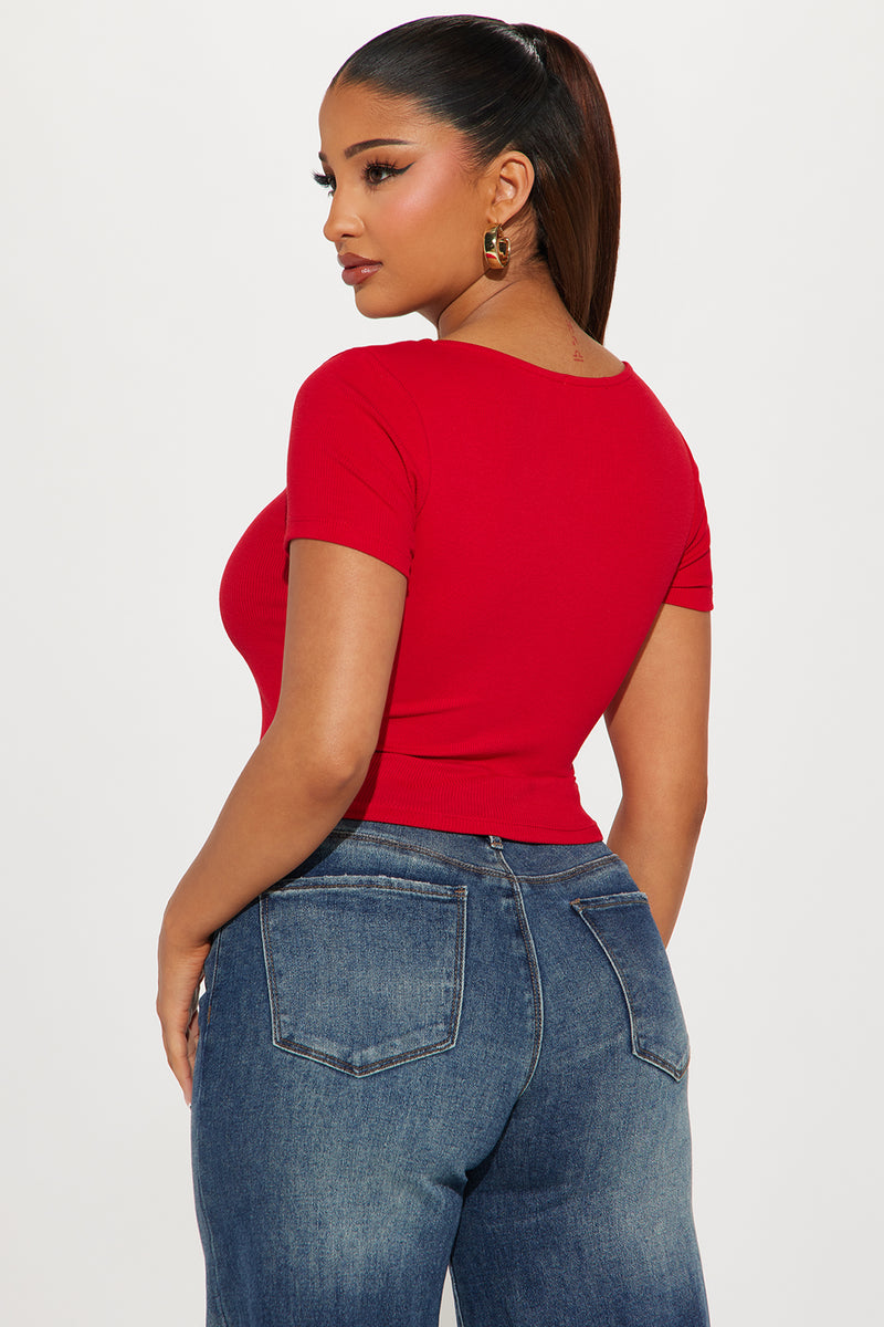 Riley Crop Top - Red | Fashion Nova, Knit Tops | Fashion Nova