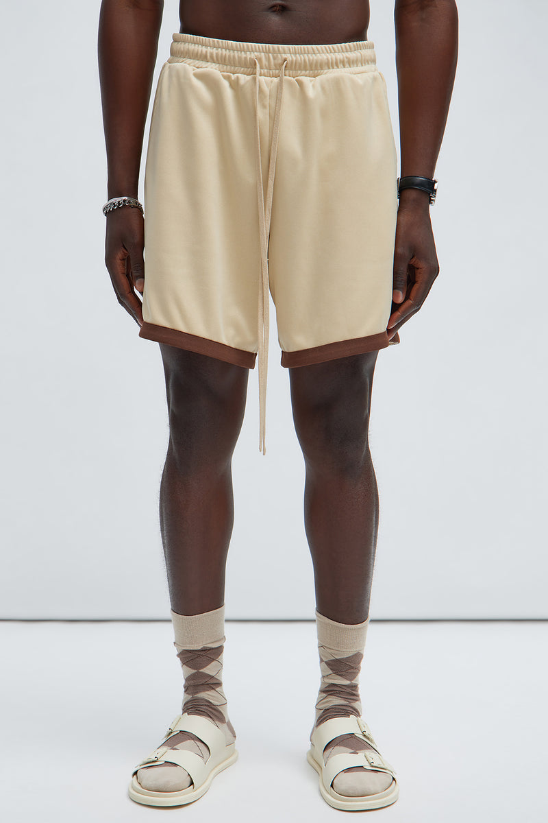 Kingpin Warmup Shorts - Tan | Fashion Nova, Mens Shorts | Fashion Nova