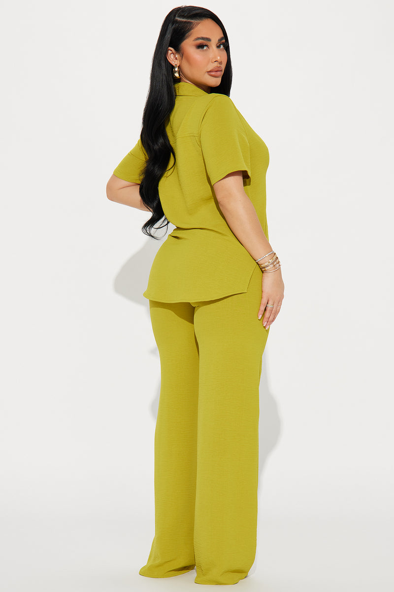 Makenzie Short Sleeve Pant Set - Chartreuse | Fashion Nova, Matching Sets | Fashion Nova