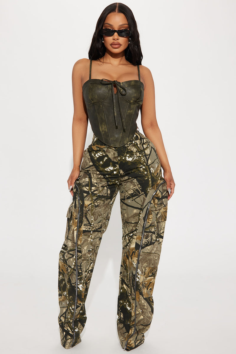 Fast Lane Washed Faux Leather Corset Top Olive Fashion Nova Shirts
