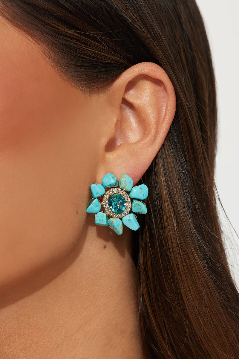 Ariana Stud Earrings - Blue | Fashion Nova, Jewelry | Fashion Nova