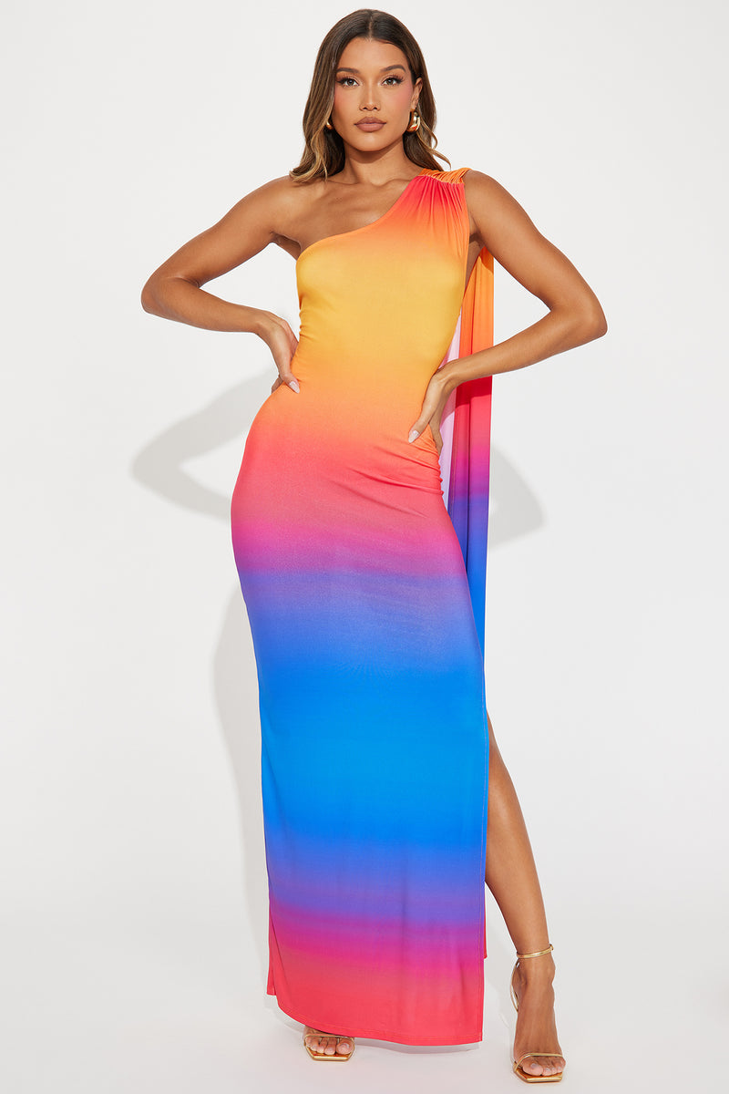 Sunset On Me Maxi Dress Multi Color Fashion Nova Dresses Fashion Nova