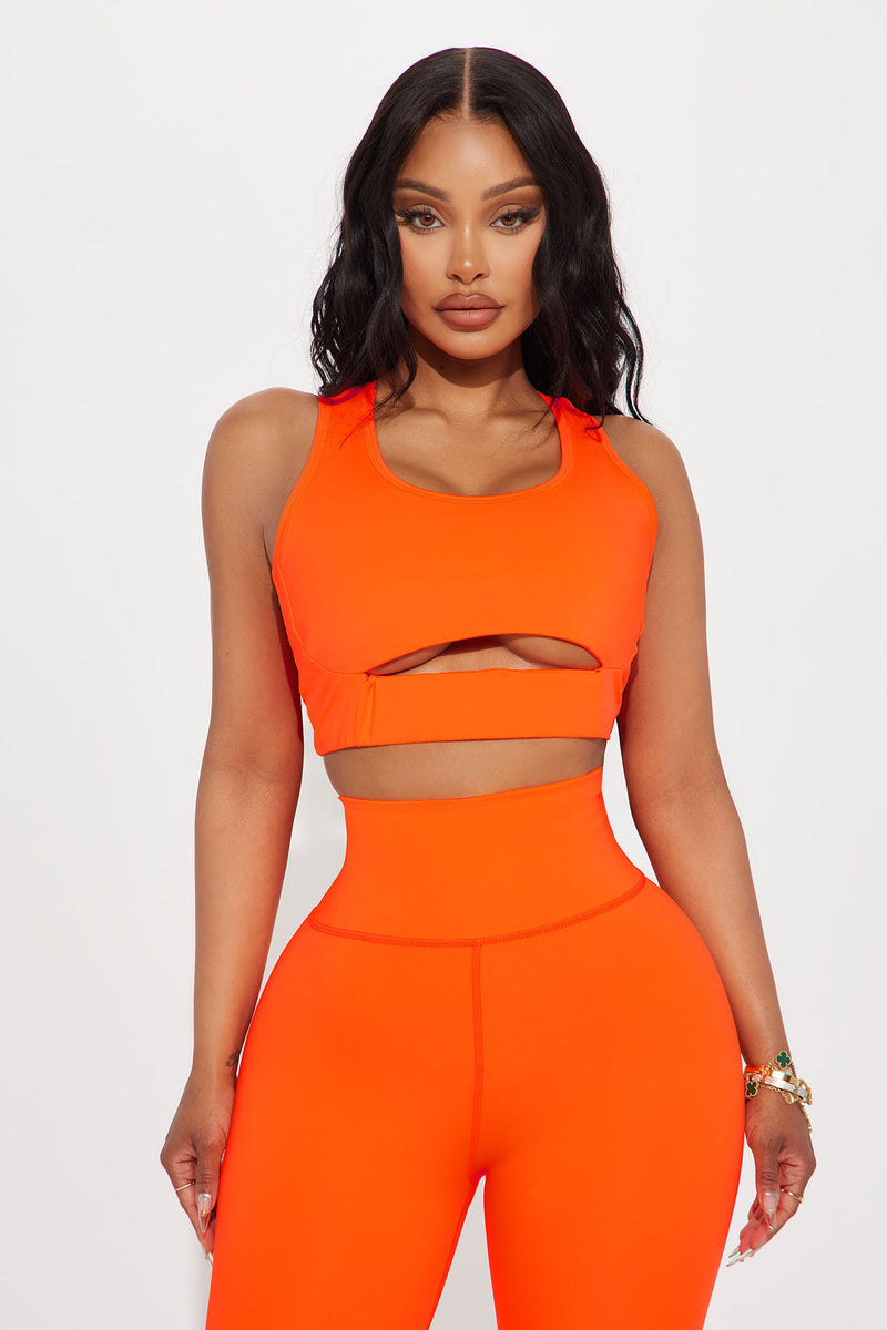 Run It Up Elevate Sports Bra Neon Orange Fashion Nova Nova Sport