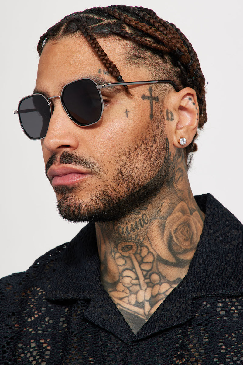 Cant Stop Me Sunglasses Silver Black Fashion Nova Mens Sunglasses