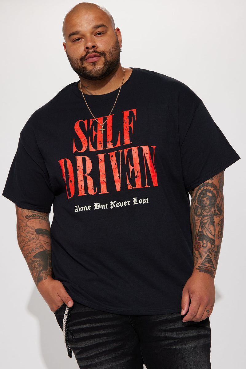 Self Driven Short Sleeve Tee - Black | Fashion Nova, Mens Graphic Tees | Fashion Nova