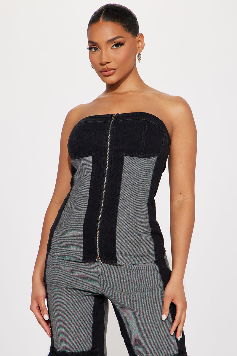 Falling Deep Denim Pant Set - Black | Fashion Nova, Matching Sets | Fashion Nova