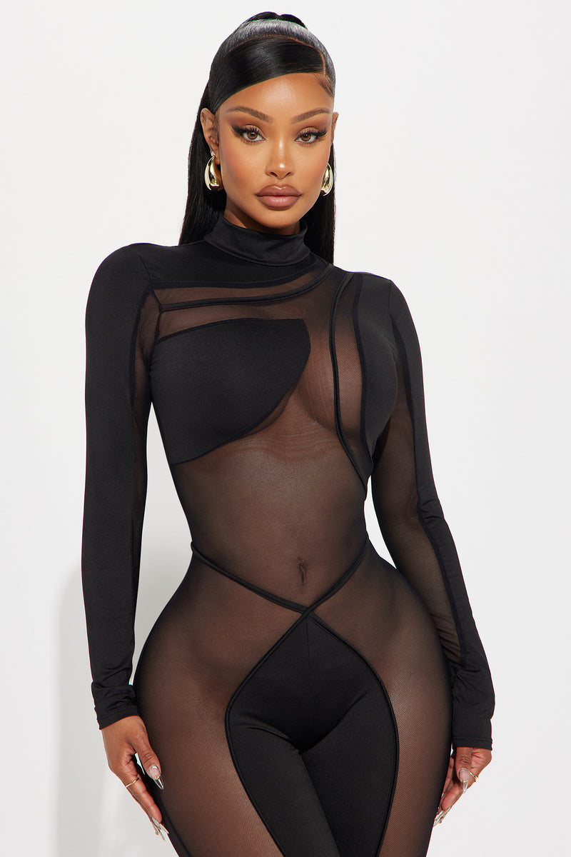 Just Dance Mesh Jumpsuit - Black | Fashion Nova, Jumpsuits | Fashion Nova