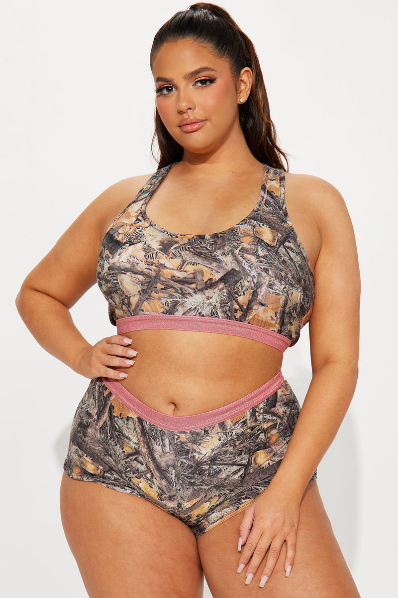 Hidden Dreams PJ Boxer Set - Brown/combo | Fashion Nova, Lingerie & Sleepwear | Fashion Nova