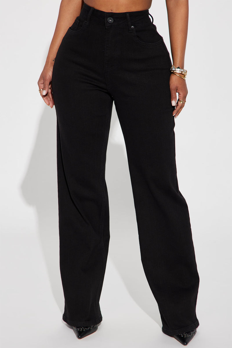 Brandy Basic Straight Leg Jean - Black | Fashion Nova, Jeans | Fashion Nova