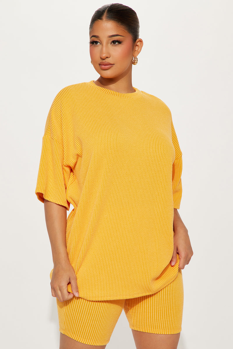Jasmine Ribbed Short Set Orange Fashion Nova Matching Sets