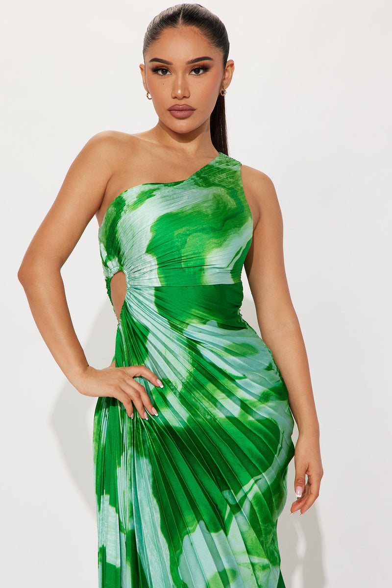 Nicole Pleated Maxi Dress - Green | Fashion Nova, Dresses | Fashion Nova