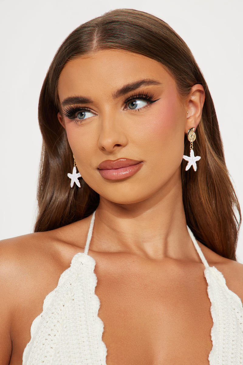 Seaside Sanctuary Earrings Whitegold Fashion Nova Jewelry