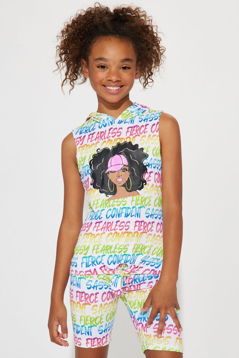 Mini Fierce And Confident Knit Biker Short Set - Multi Color | Fashion Nova, Kids Sets | Fashion ...