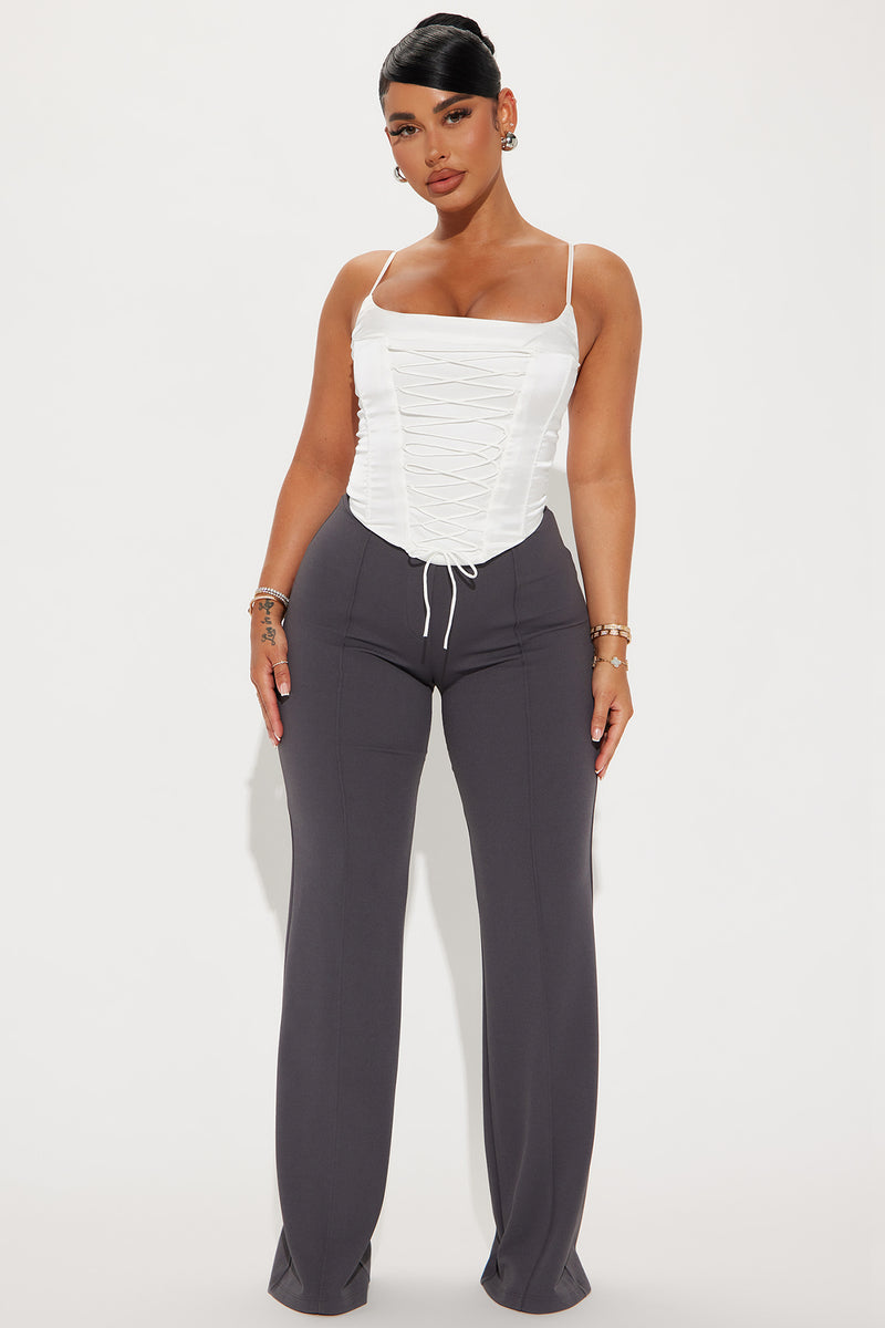 Margot Satin Corset Top Ivory Fashion Nova Shirts And Blouses