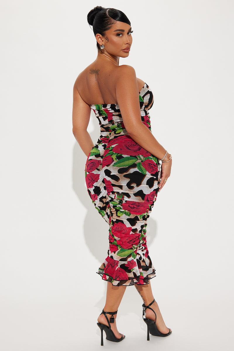 Giovanna Mesh Midi Dress Leopard Fashion Nova Dresses Fashion Nova