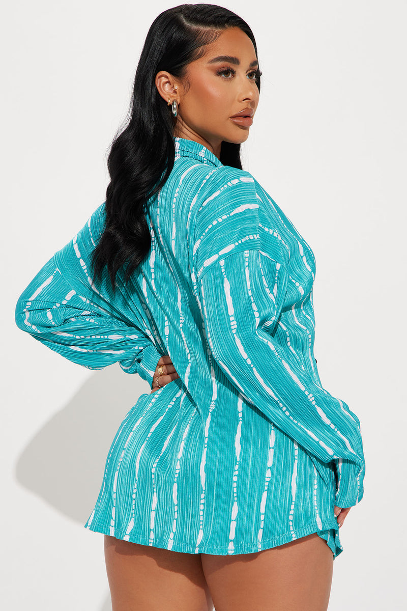 Monica Plisse Short Set - Aqua | Fashion Nova, Matching Sets | Fashion Nova