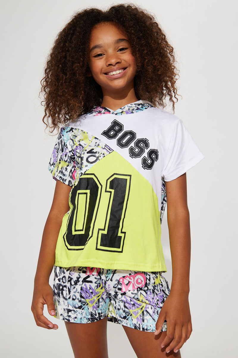 Mini 01 Boss Yummy Short Set - White/combo | Fashion Nova, Kids Sets | Fashion Nova