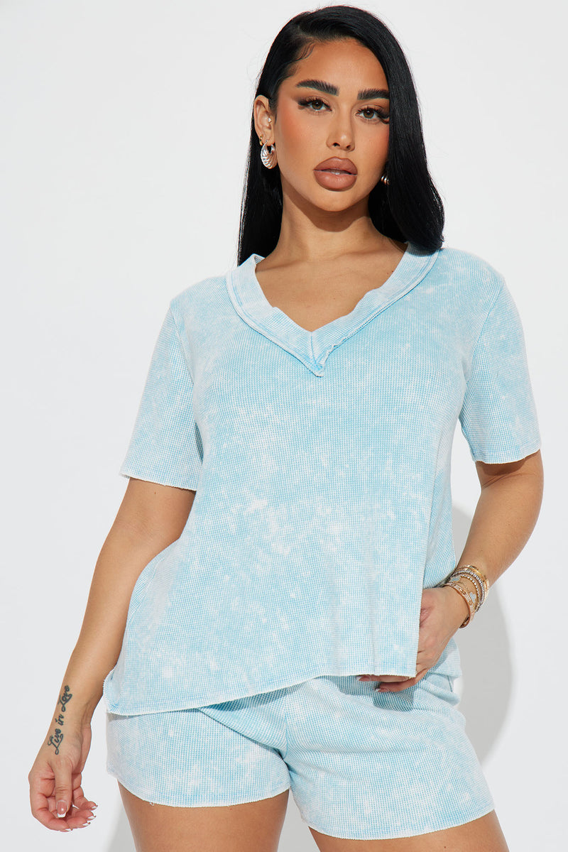 Mirabella Mineral Wash Short Set - Aqua | Fashion Nova, Matching Sets | Fashion Nova