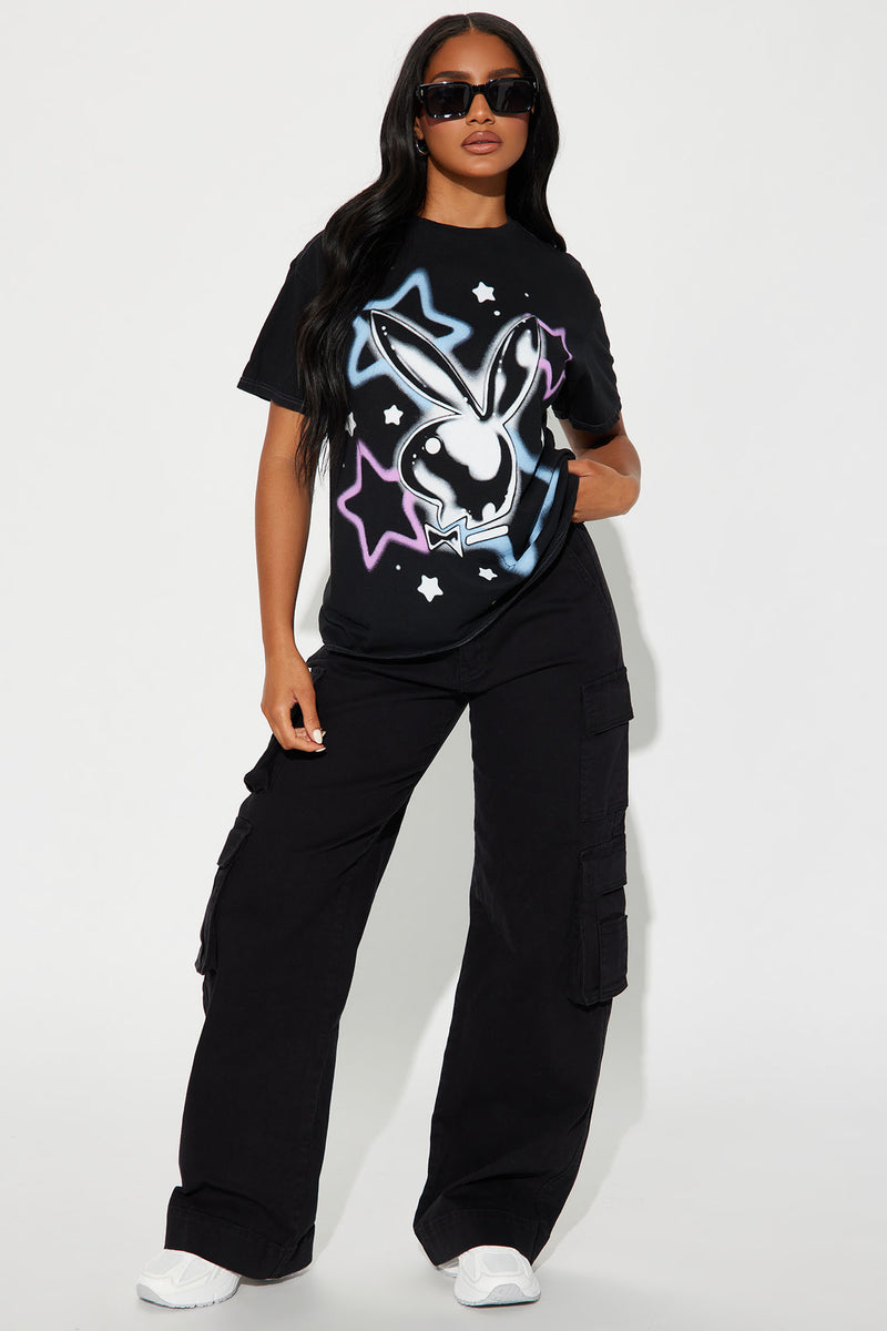 Playboy Chrome Bunny Graphic Tee - Black Wash | Fashion Nova, Screens Tops and Bottoms | Fashion ...