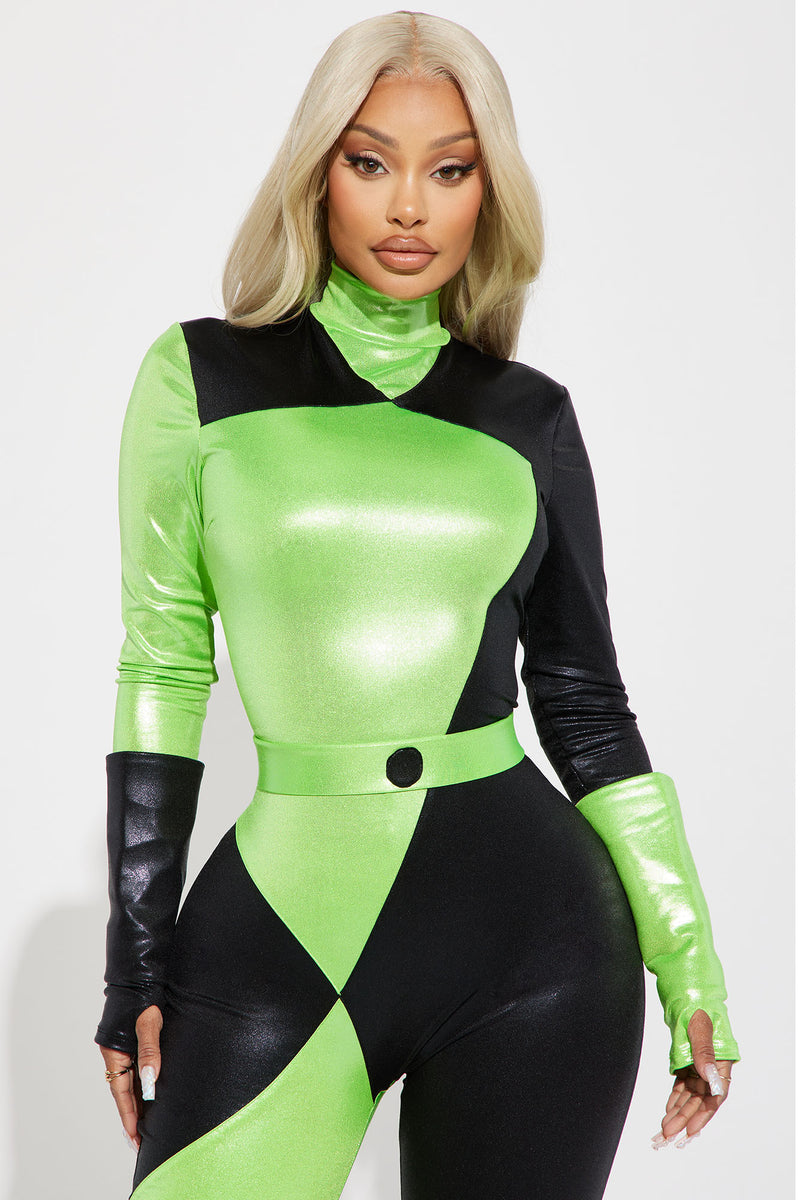 Green Flame Hottie 4 Piece Costume Set Greencombo Fashion Nova