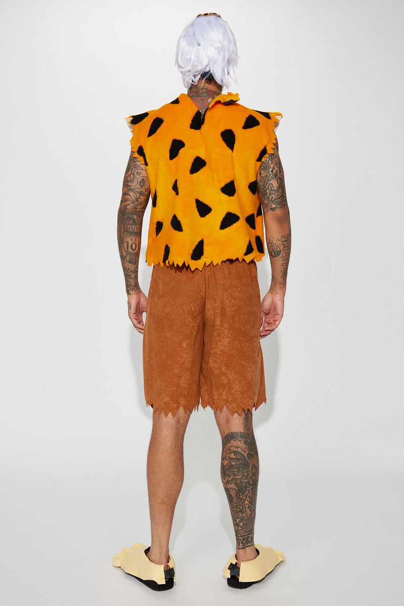 Bamm Bamm 4 Piece Costume Set Orange Fashion Nova Mens Costumes