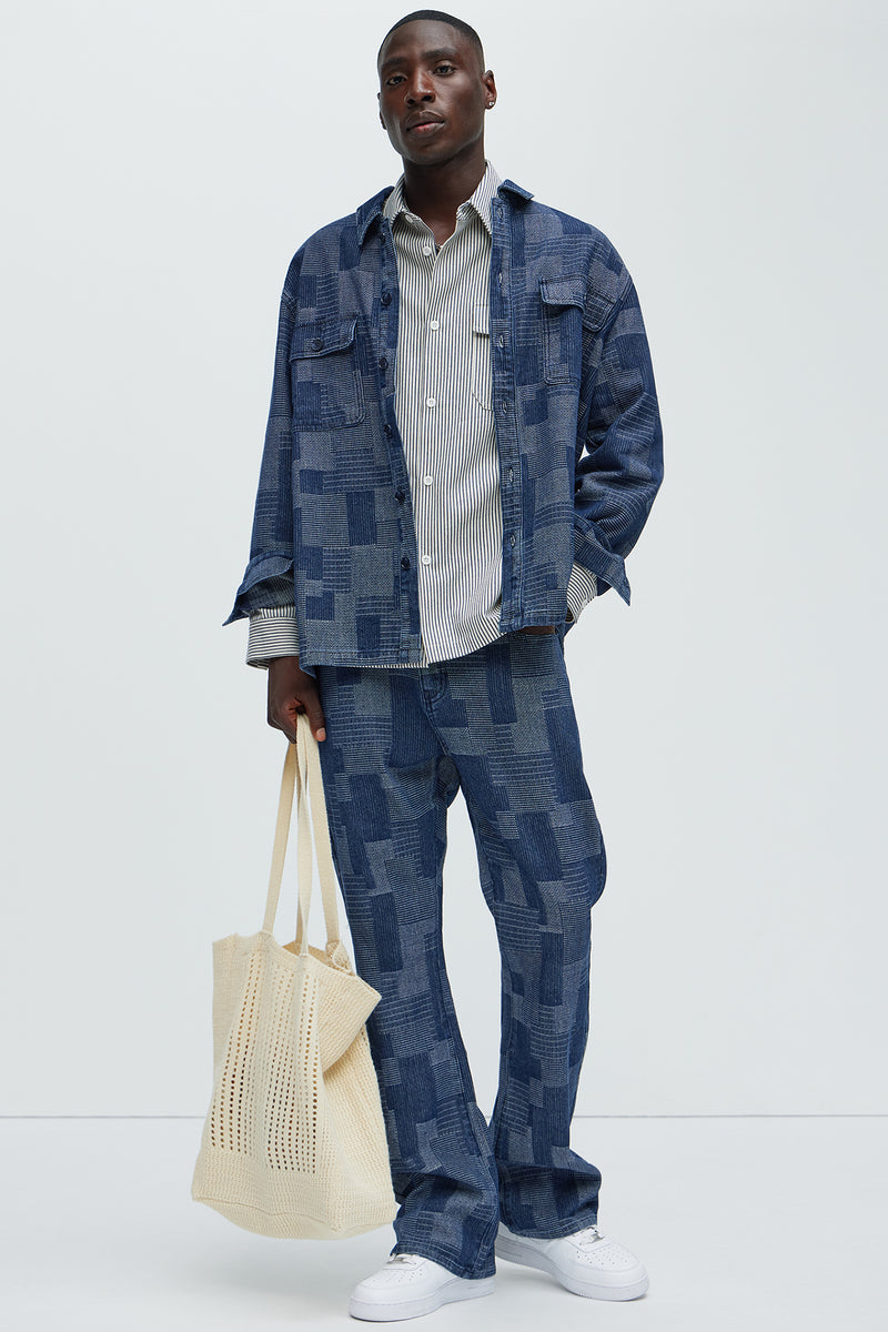 Stockton Stacked Slim Flare Jeans - Indigo | Fashion Nova, Mens Jeans | Fashion Nova