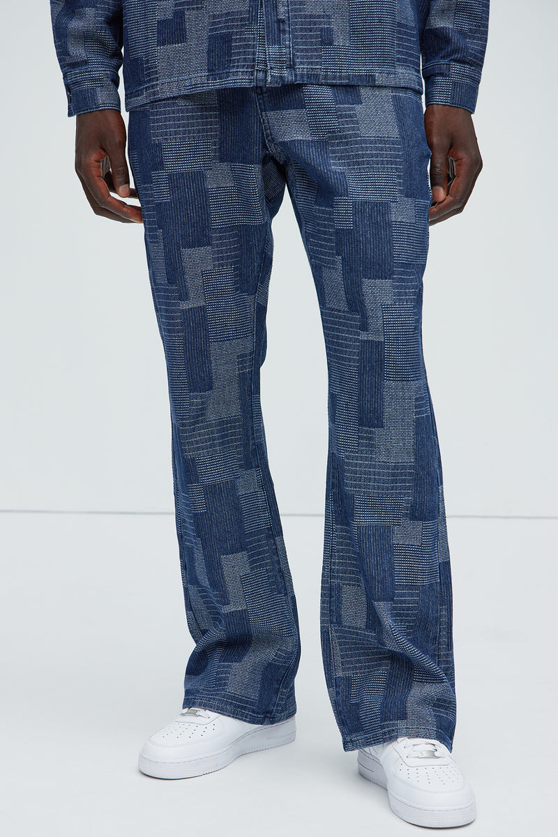 Stockton Stacked Slim Flare Jeans - Indigo | Fashion Nova, Mens Jeans | Fashion Nova