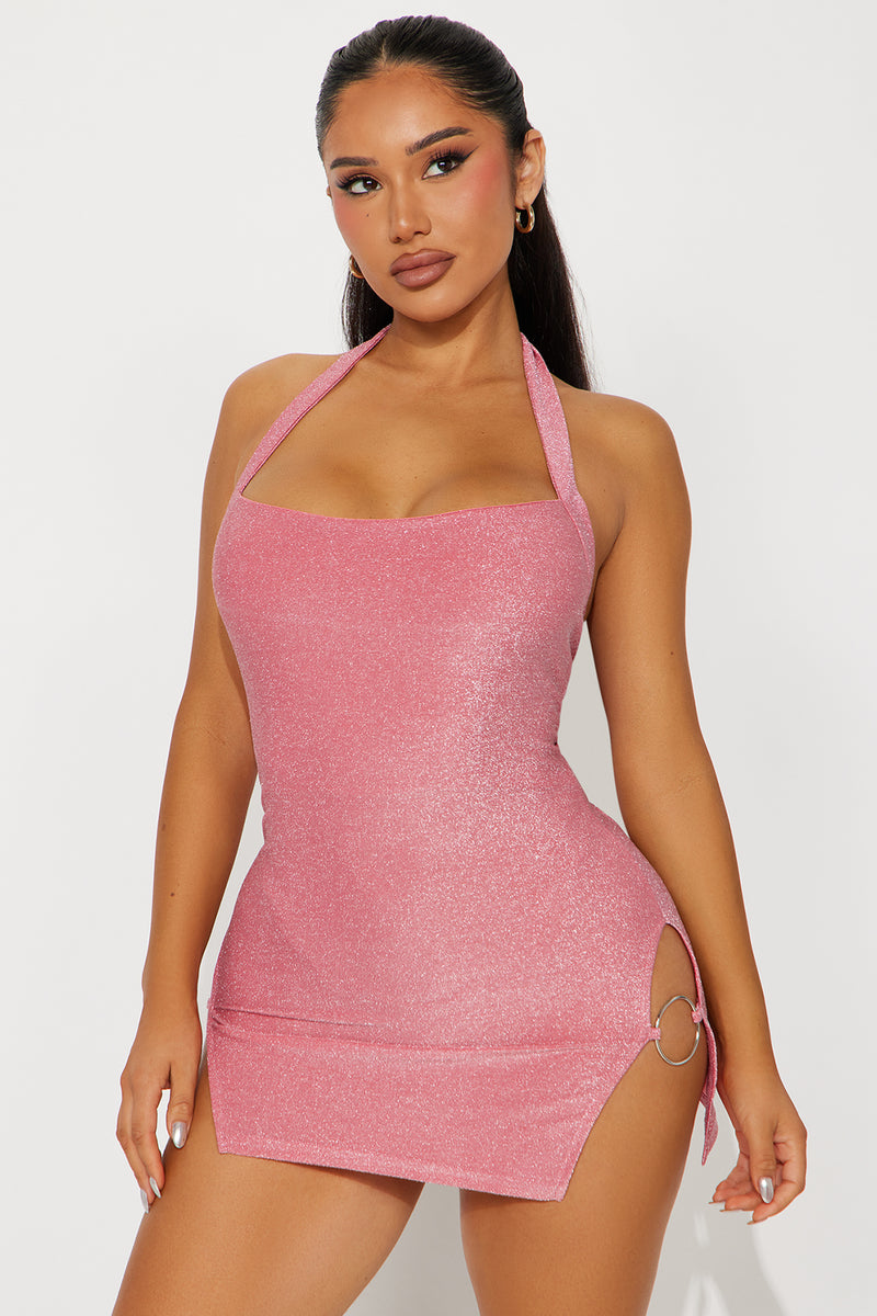 Dipped In Glamour Metallic Mini Dress - Hot Pink | Fashion Nova, Dresses | Fashion Nova