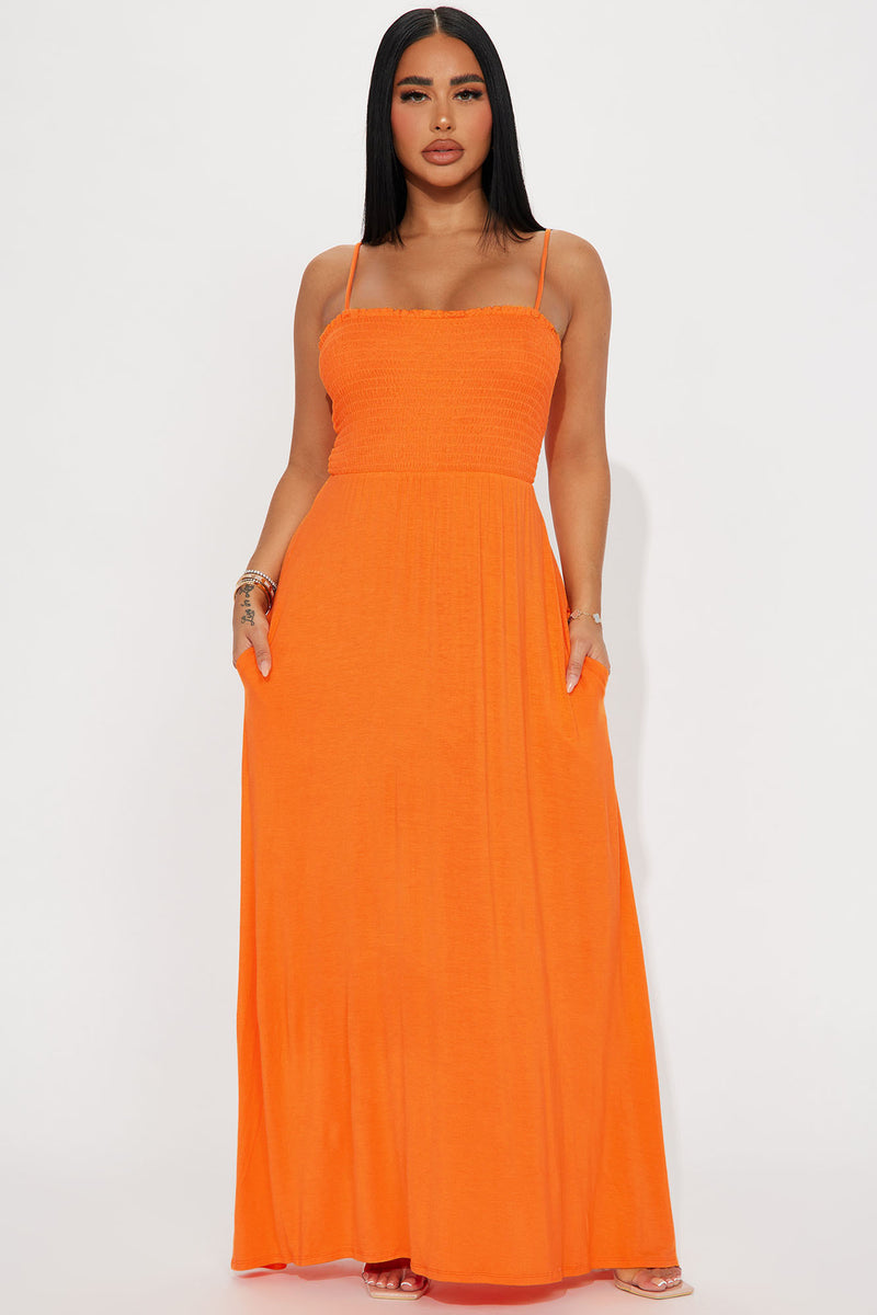 Holly Maxi Dress Orange Fashion Nova Dresses Fashion Nova