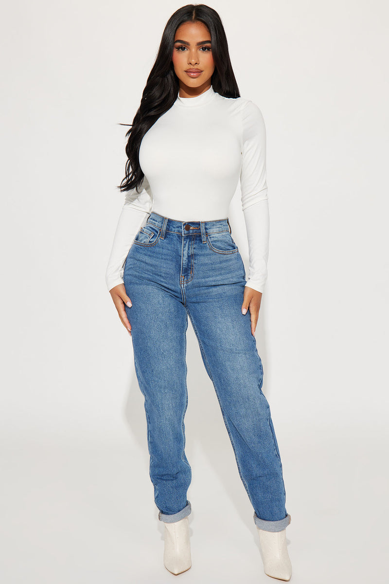 Athena Double Lined Bodysuit - White | Fashion Nova, Basic Tops & Bodysuits | Fashion Nova