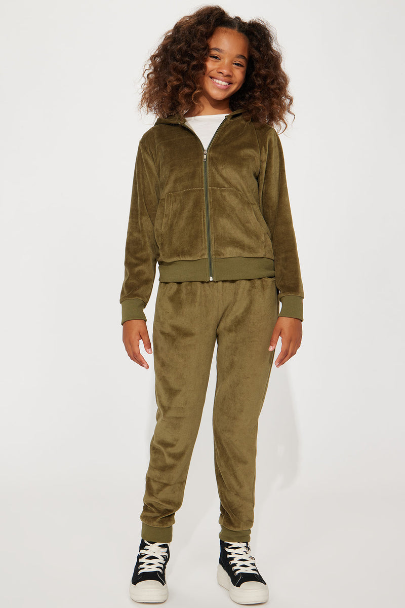 Mini Original Trendsetter II Velour Set - Olive | Fashion Nova, Kids Sets | Fashion Nova