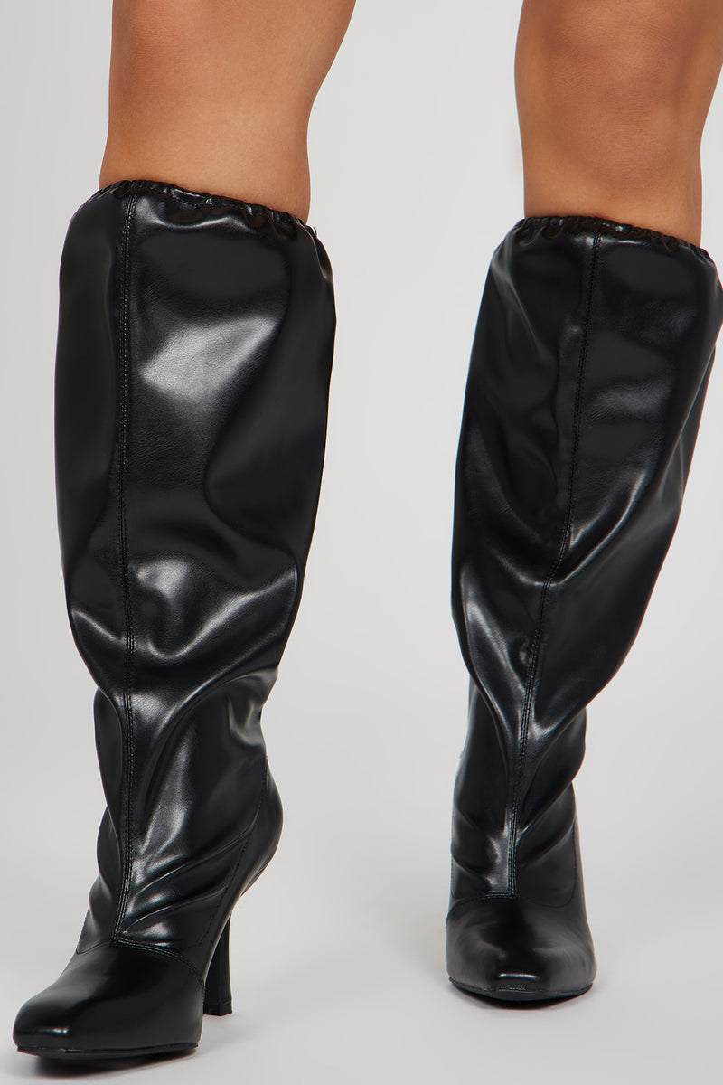 I Need Space Knee High Heeled Boots - Black | Fashion Nova, Shoes | Fashion Nova