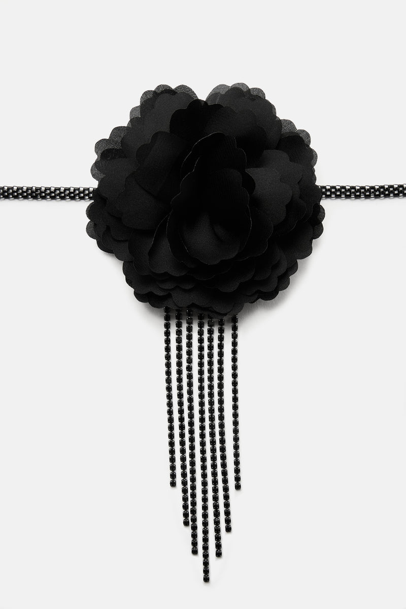 Floral Princess Necklace Black Fashion Nova Jewelry Fashion Nova