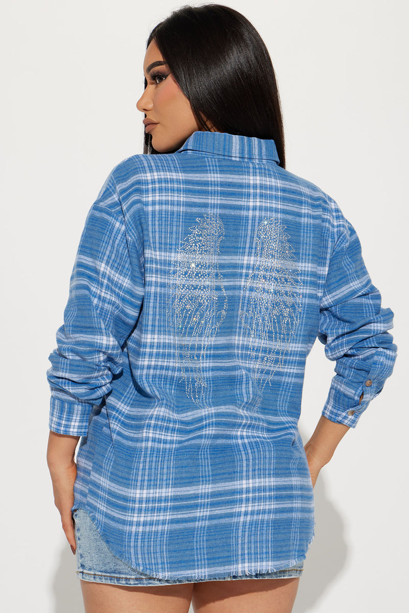 Fly High Plaid Shirt - Blue/combo | Fashion Nova, Shirts & Blouses | Fashion Nova