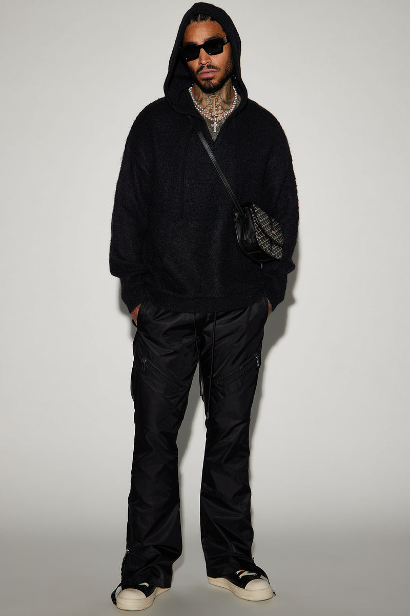 Solid Wool Hooded Sweater - Matte Black | Fashion Nova, Mens Sweaters | Fashion Nova