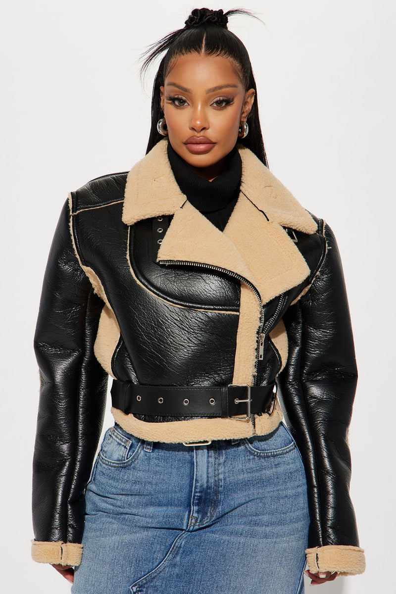Life On The Edge Faux Leather Moto Jacket Black Fashion Nova