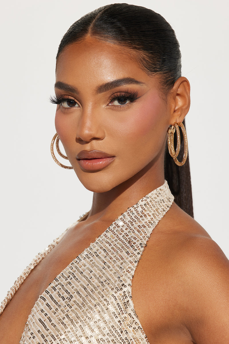 Malibu Loving Hoop Earrings Gold Fashion Nova Jewelry Fashion Nova
