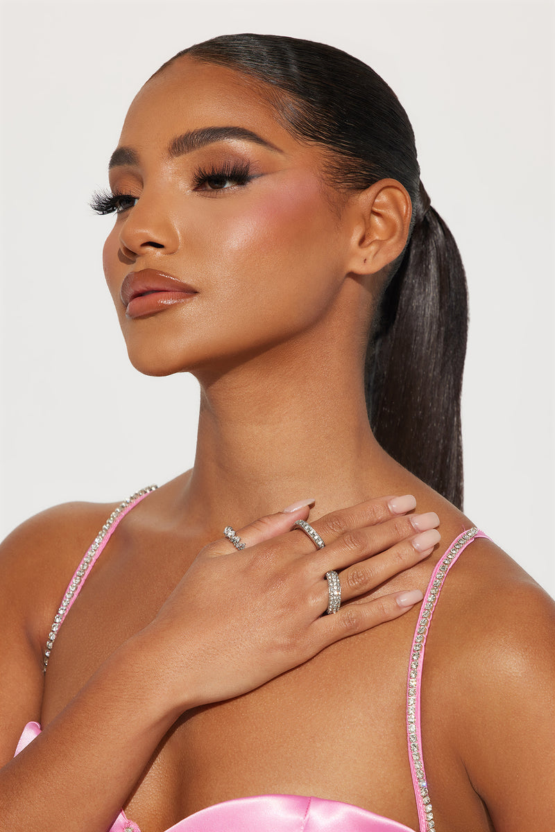 Got What It Takes 3 Piece Ring Set Silver Fashion Nova Jewelry