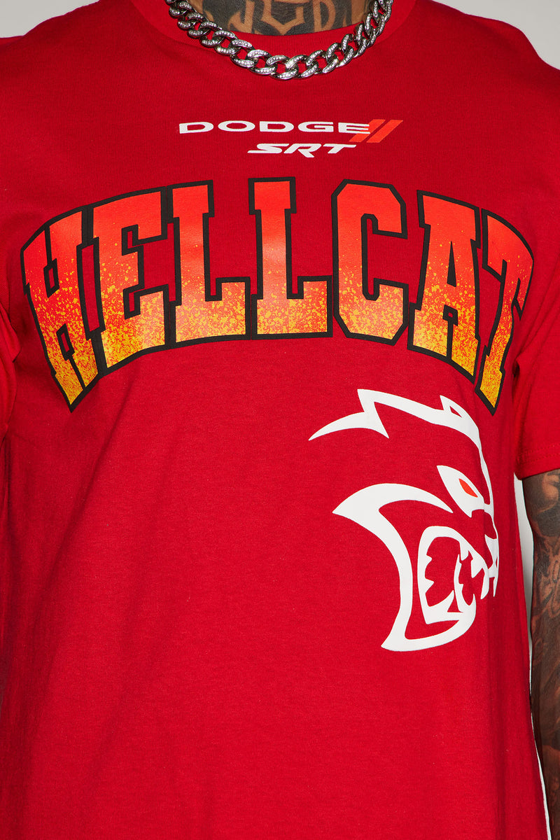 Dodge SRT Hellcat Logo Short Sleeve Tee - Red | Fashion Nova, Mens Graphic Tees | Fashion Nova