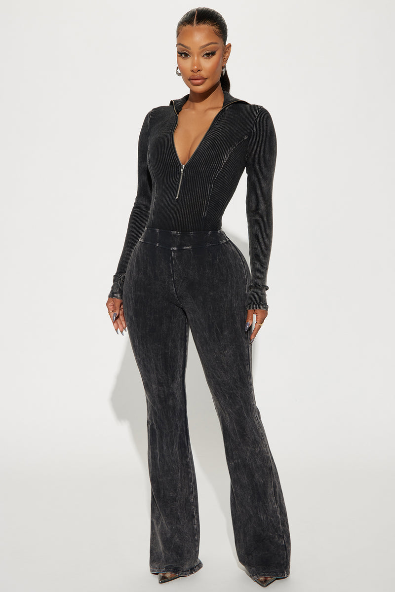 Been Like This Washed Ribbed Jumpsuit - Black | Fashion Nova, Jumpsuits | Fashion Nova