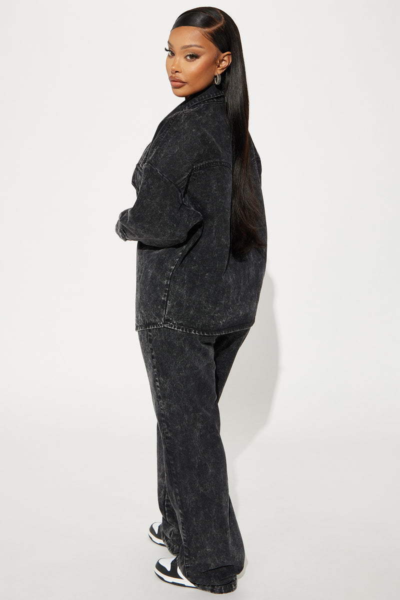 The Only Match Denim Pant Set - Black | Fashion Nova, Matching Sets | Fashion Nova