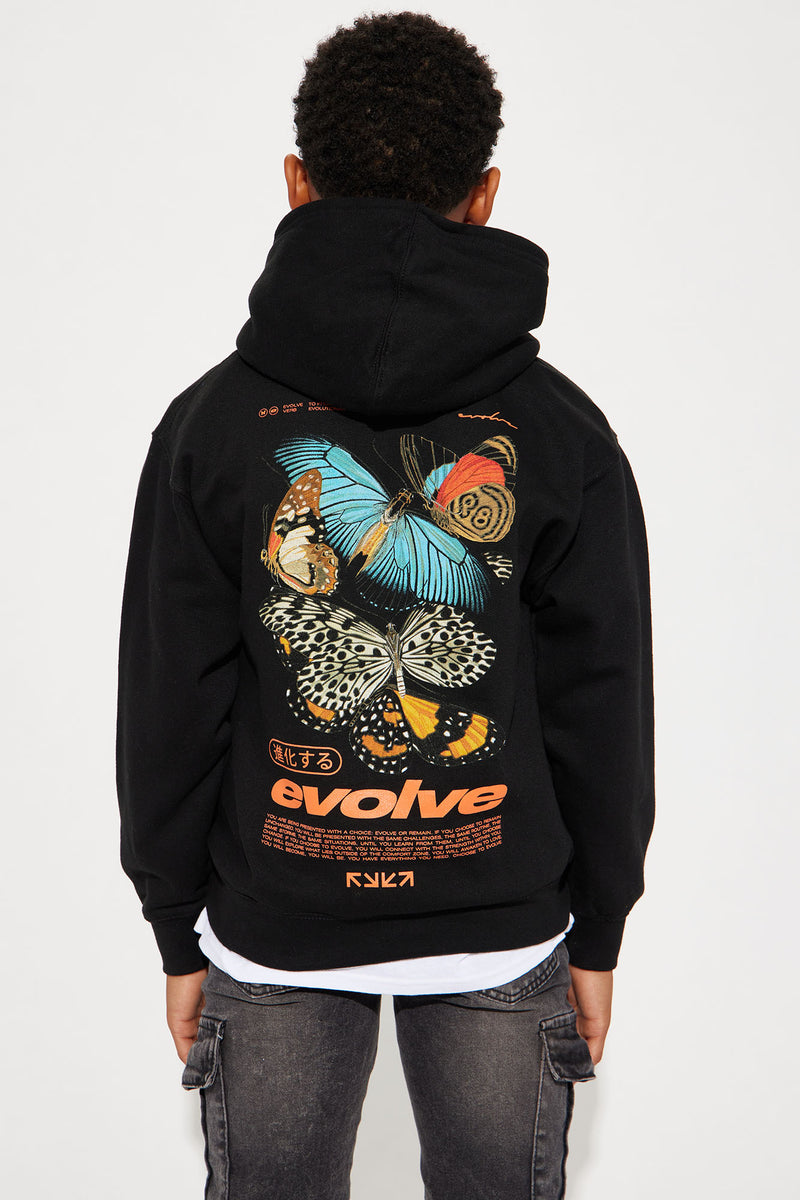 Mini Evolve Front And Back Hoodie - Black | Fashion Nova, Kids Tops & T-Shirts | Fashion Nova