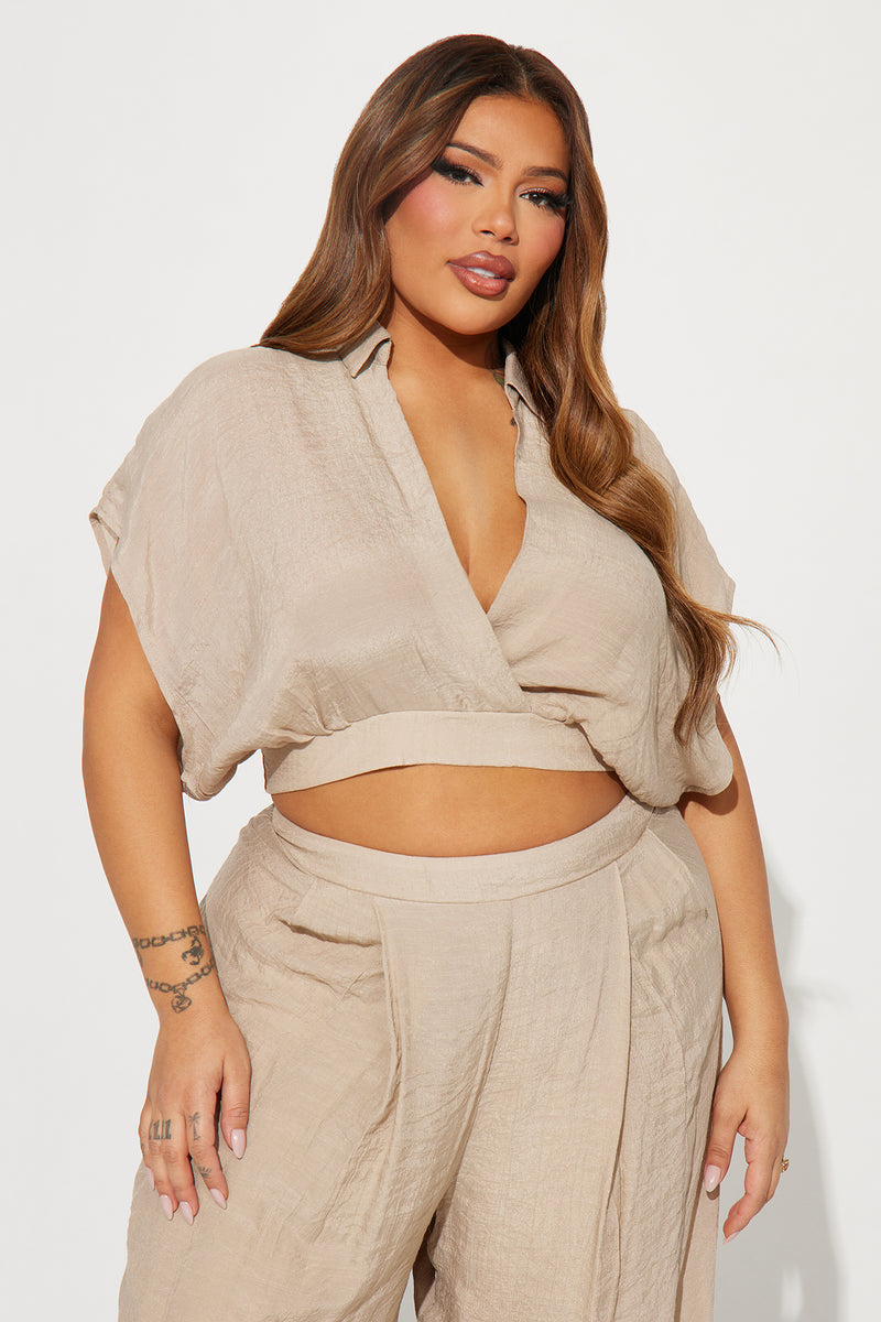 Mea Gauze Pant Set - Taupe | Fashion Nova, Matching Sets | Fashion Nova
